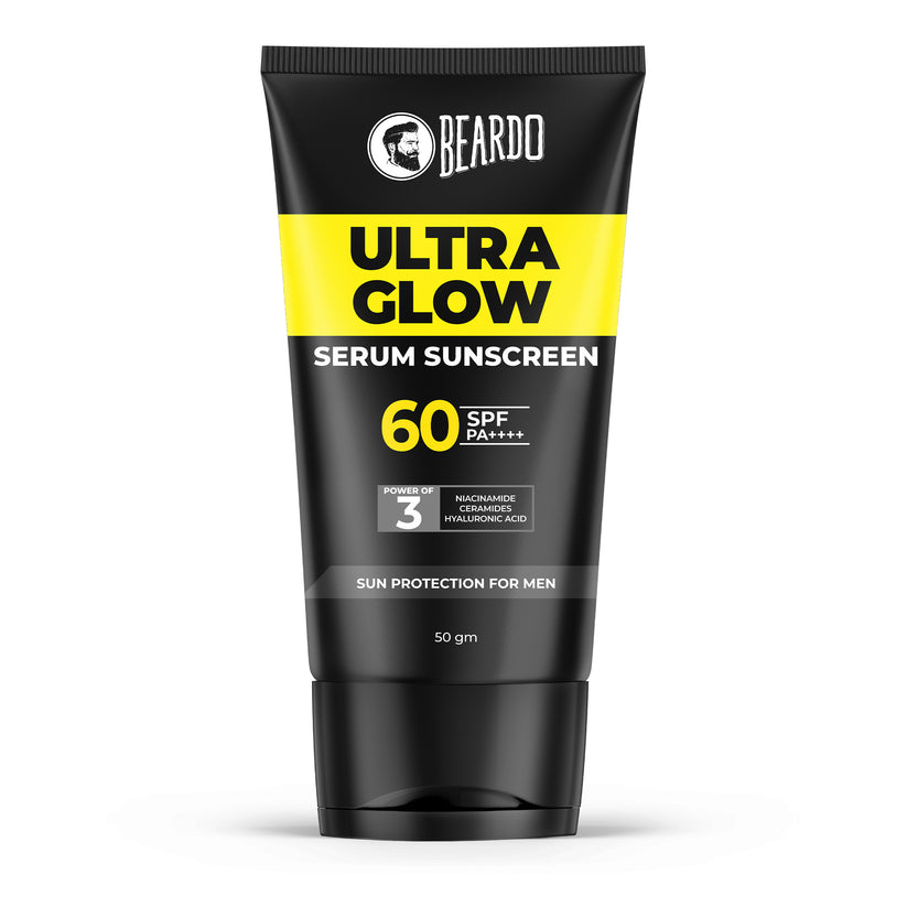 Beardo Ultra Glow Serum Sunscreen SPF 60+ PA++++|UVA/UVB Protection ...