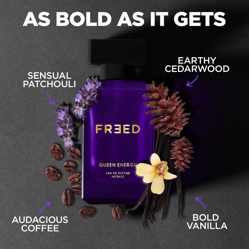 Freed Queen Energy EDP Intense | Woody, Coffee & Vanilla Scent – Beardo ...