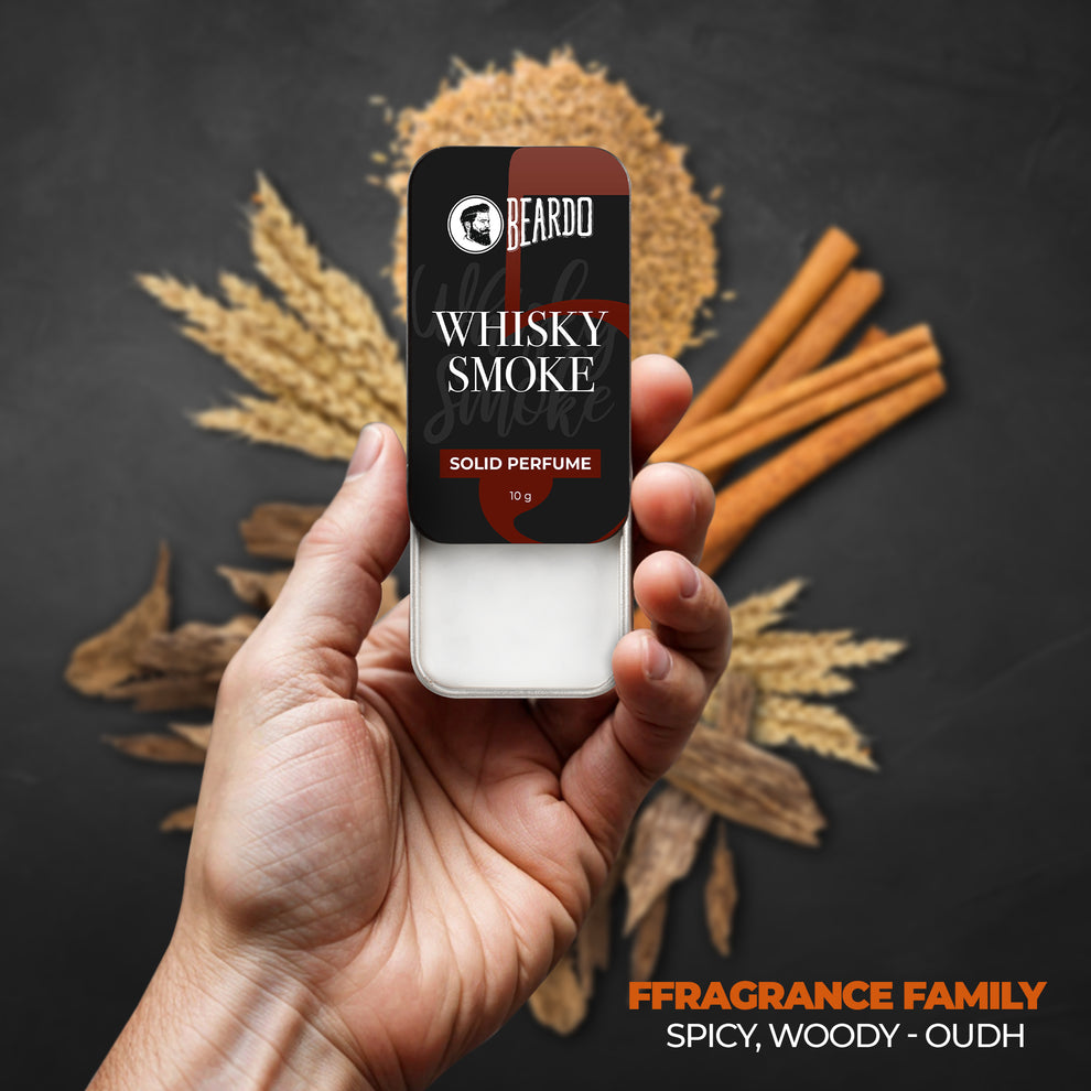 Beardo Whisky Smoke Solid Perfume 10g | Pocket Wax Perfume for Men ...