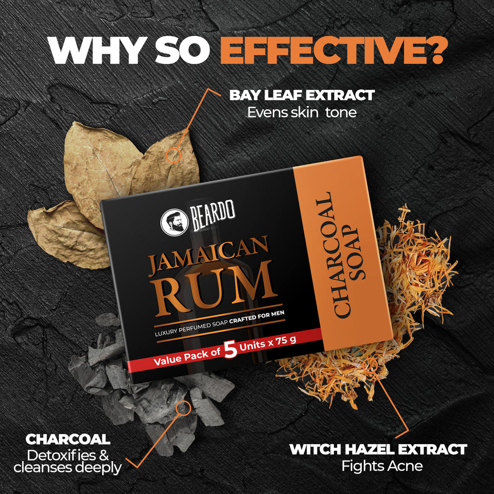 Beardo Jamaican Rum Soap (75g X 5) – Beardo India