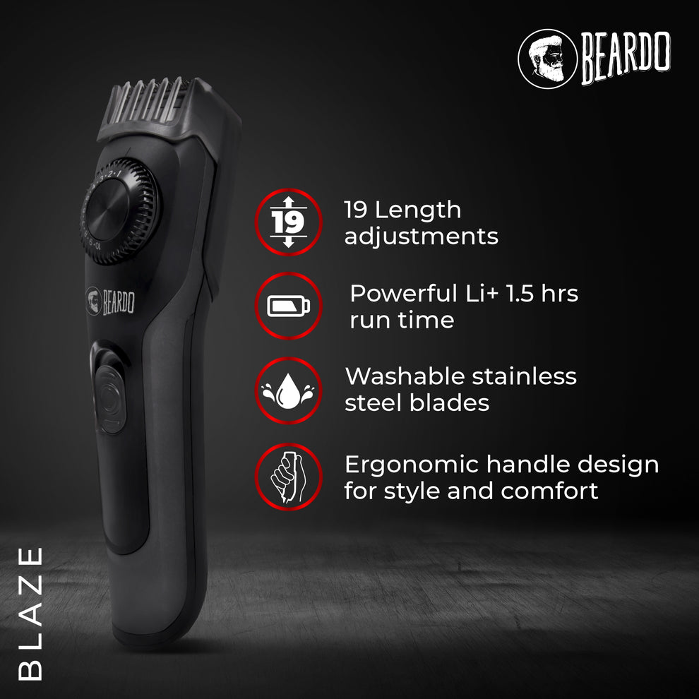 19 Length Adjustments for Perfect Grooming | Beardo Blaze Trimmer ...