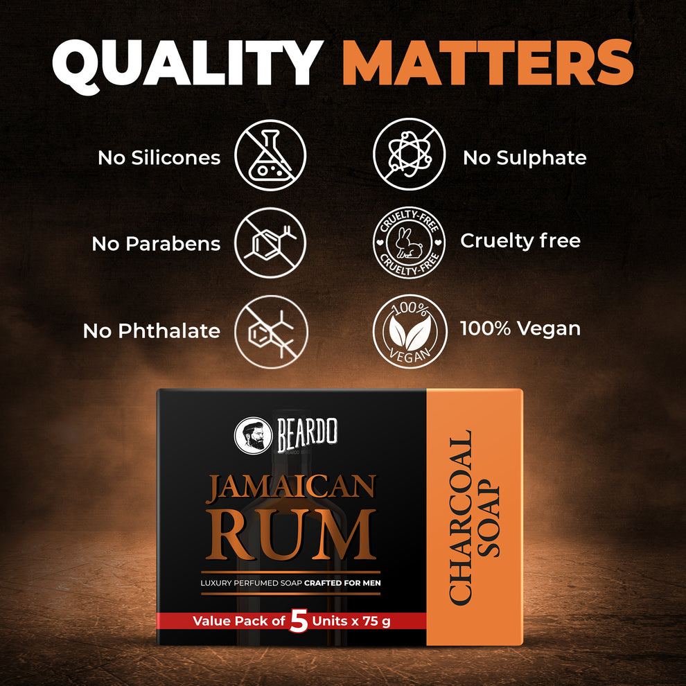 Beardo Jamaican Rum Soap (75g X 5) – Beardo India