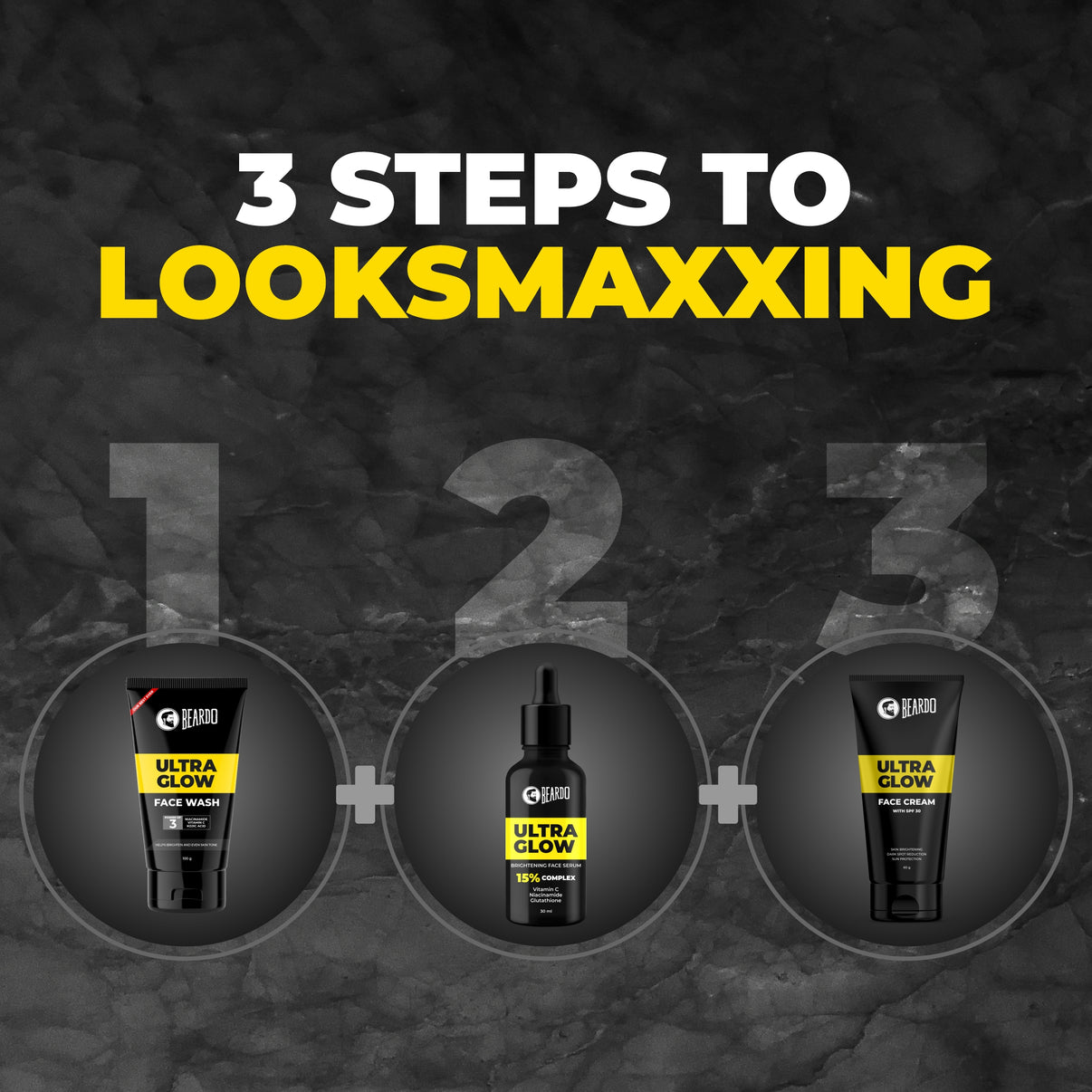 Beardo Looksmaxxing Glow Kit | Clear, Brighter & Camera-Ready Skin ...