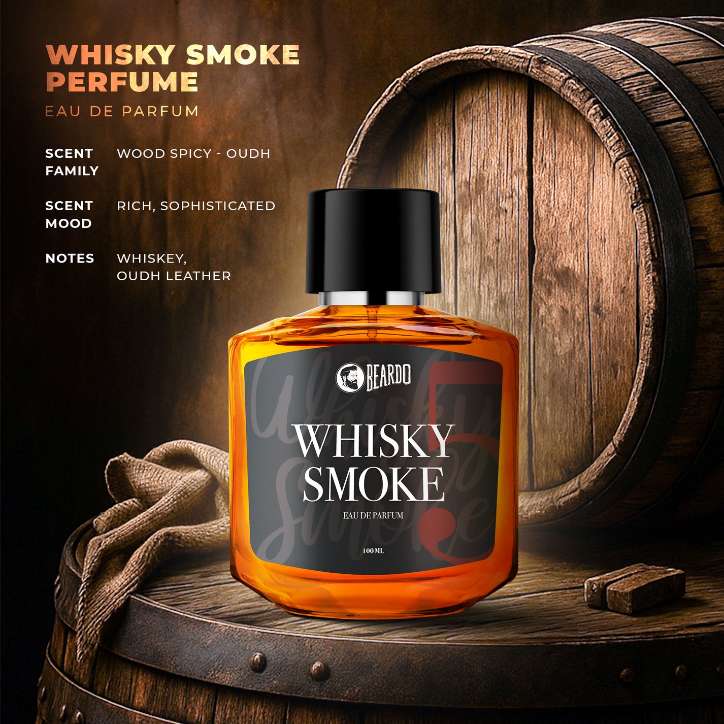 Beardo Whisky Smoke Perfume | Whisky Perfume EDP 100ml – Beardo India