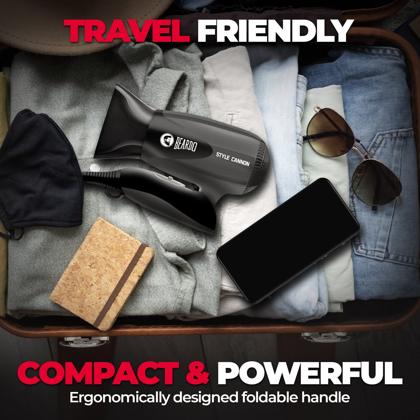 Beardo Style Cannon Ultracompact Hair Dryer – Beardo India