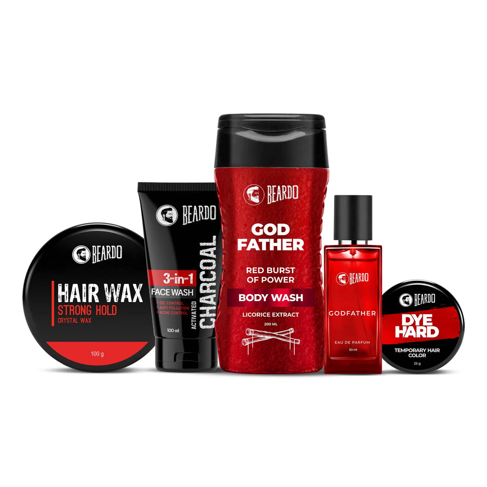 Beardo Men in Red Combo | Statement Grooming & Fragrance Set – Beardo India