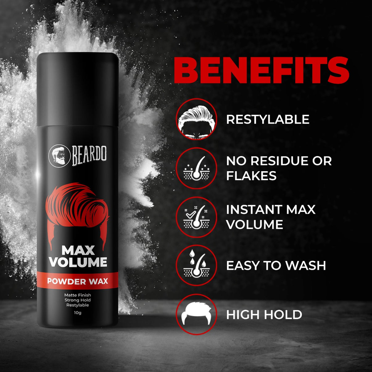 Beardo Max Volume Powder Wax - Hair Powder Wax – Beardo India