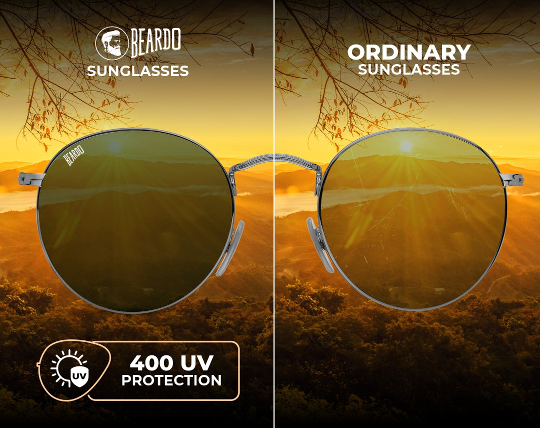 Beardo Mobster Sunglasses-Gun Metal UV-Pro – Beardo India