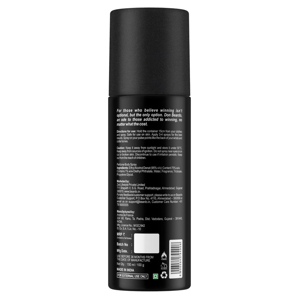 Beardo Legend Perfume Deo Spray Trio | Value Pack for Everyday ...