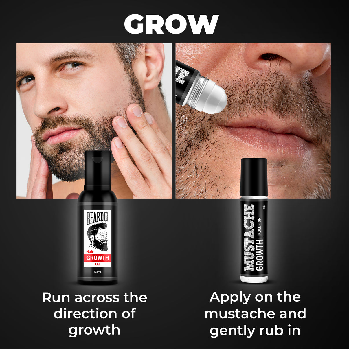 Buy Beardo Beard Growth Kit - Beard and Mustache Growth Oil – Beardo India