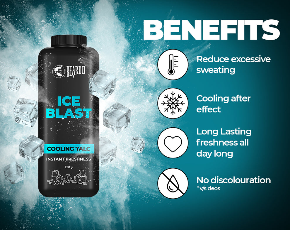 Beardo Ice Blast Cooling Talc – Beardo India