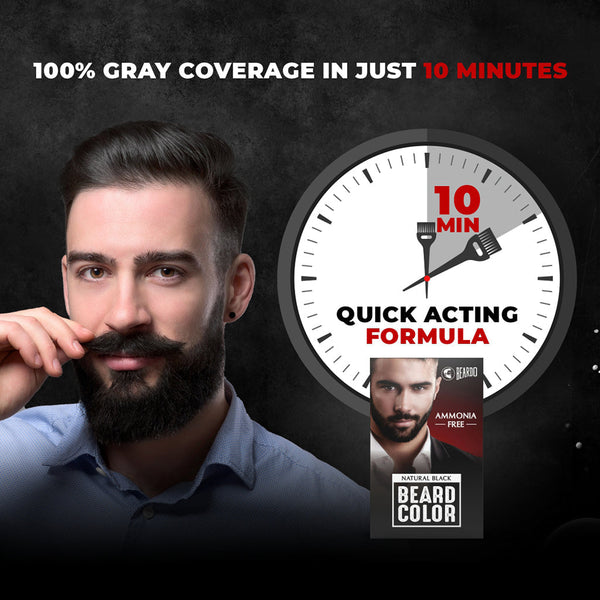 Buy Beardo Beard Color for Men | Natural Beard Color - Black – Beardo India