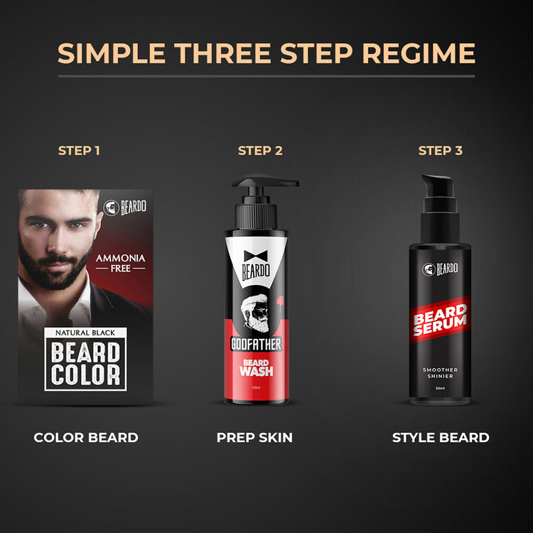 Buy Beardo Beard Color for Men | Natural Beard Color - Black – Beardo India